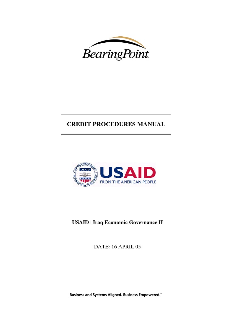 Credit Procedures Manual for Loans | PDF | Credit | Finance & Money ...