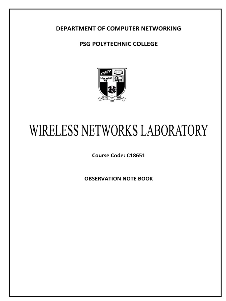 WN Lab Manual 22-23 | PDF | Wireless Access Point | Wireless Lan