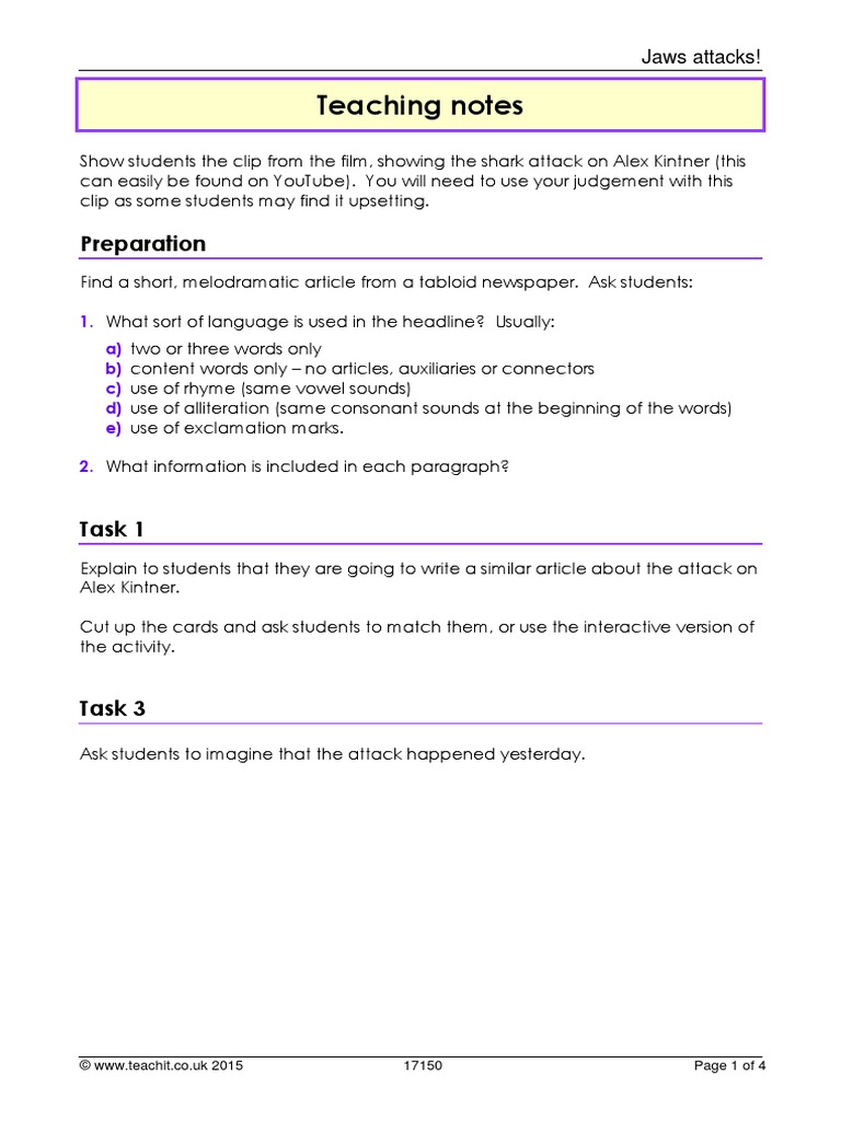 Teaching Notes: Preparation | PDF