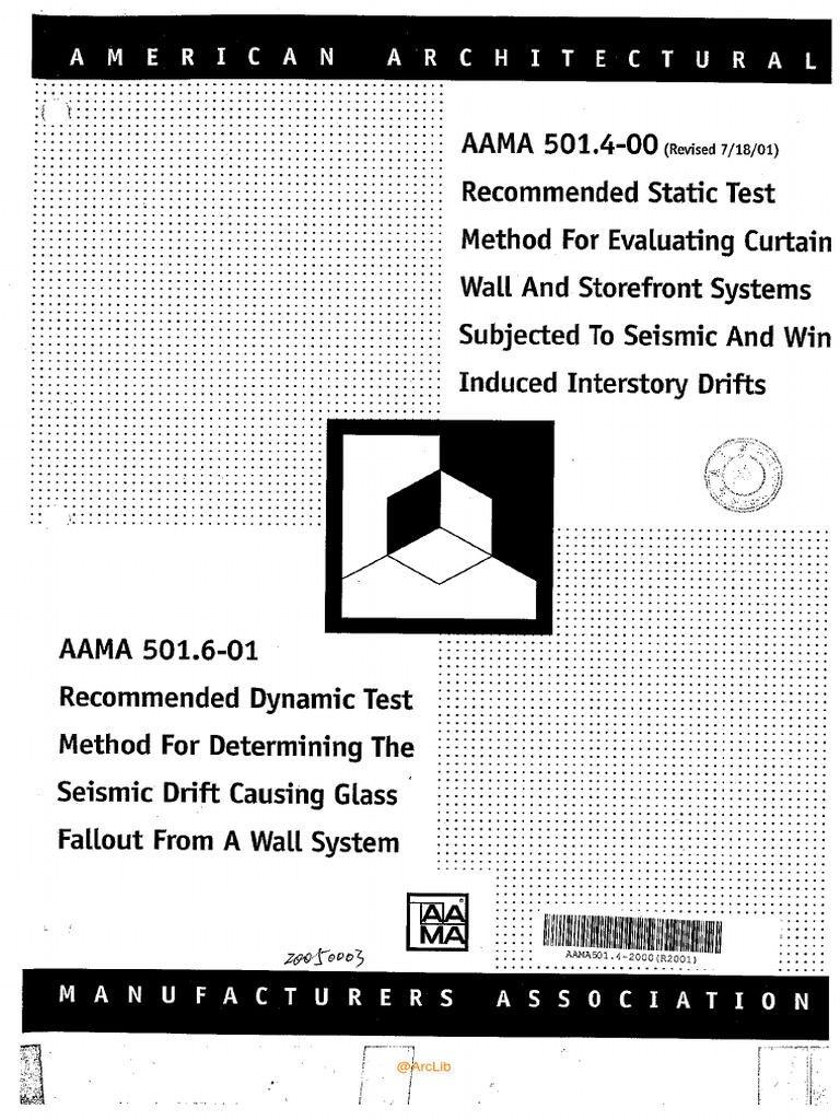 AAMA 501.4 2000 RECOMMENDED_STATIC_TEST_METHOD_FOR_EVALUATING_CURTAIN | PDF