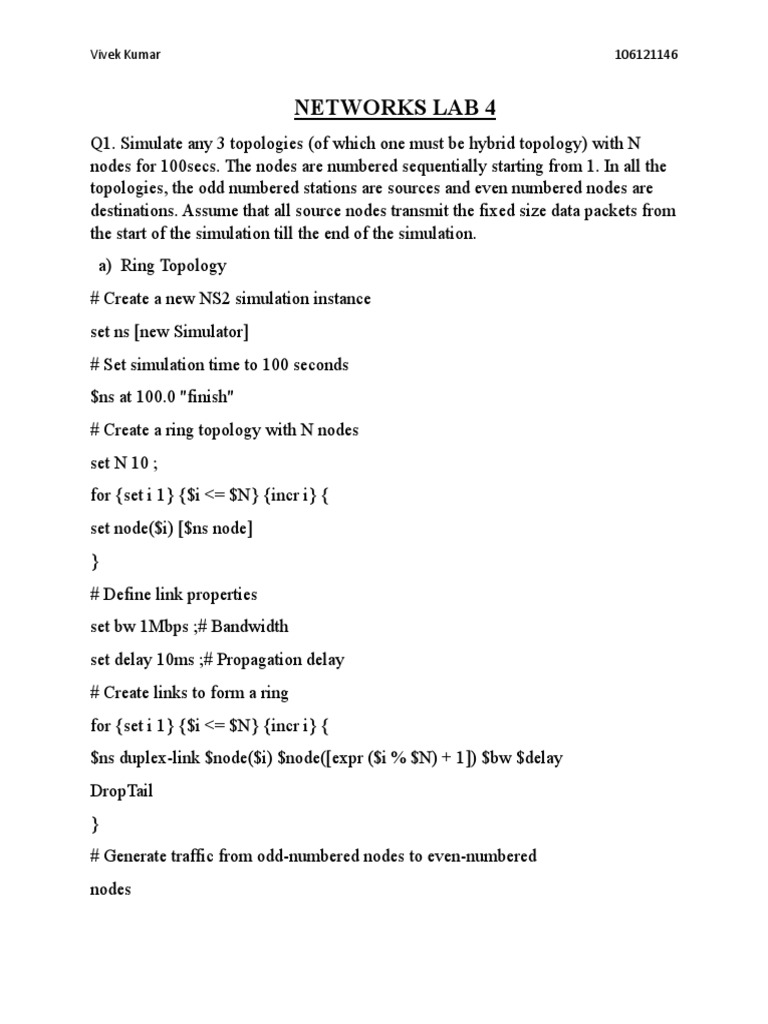 LAB4 | PDF | Network Topology | Computer Engineering
