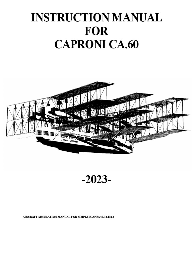 Caproni CA.60 Instruction Manual | PDF | Horsepower | Gallon