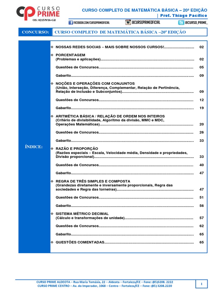 Matematica Basica 20a | PDF | Conjunto (Matemática) | Número racional