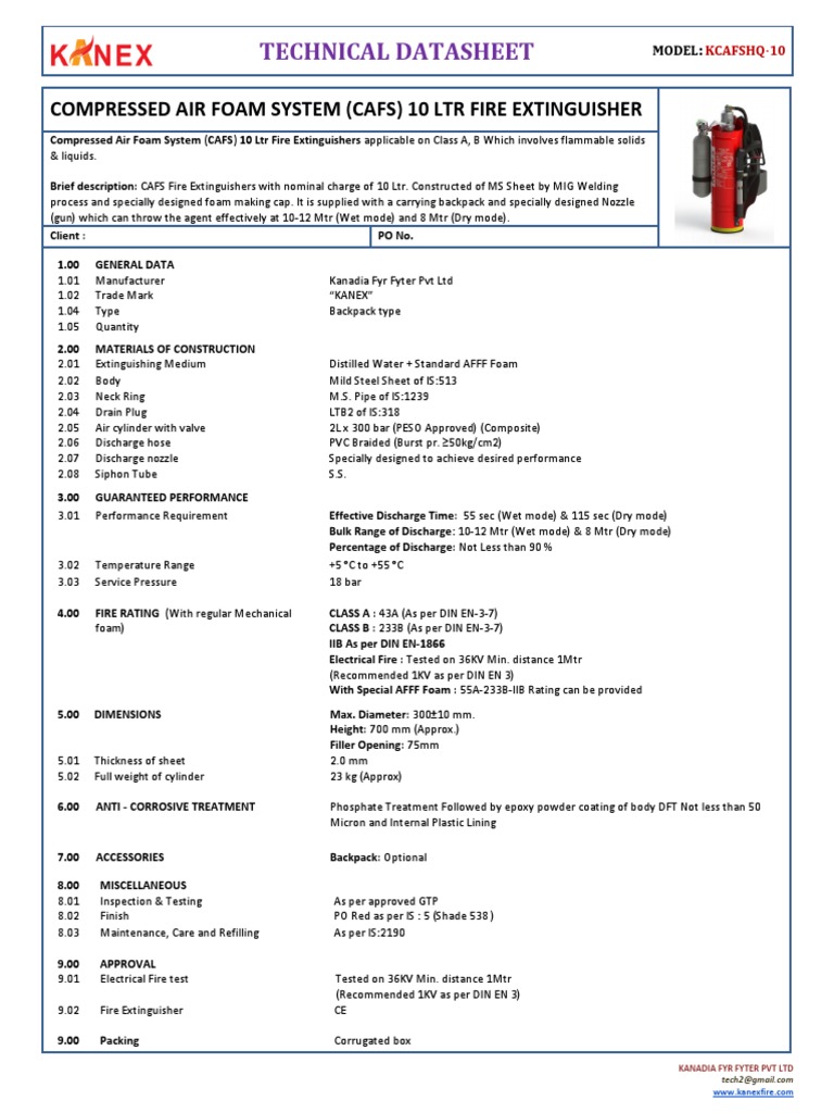 Kanex Water Mist System Kcafshq-10 GTP | PDF | Industrial Processes ...