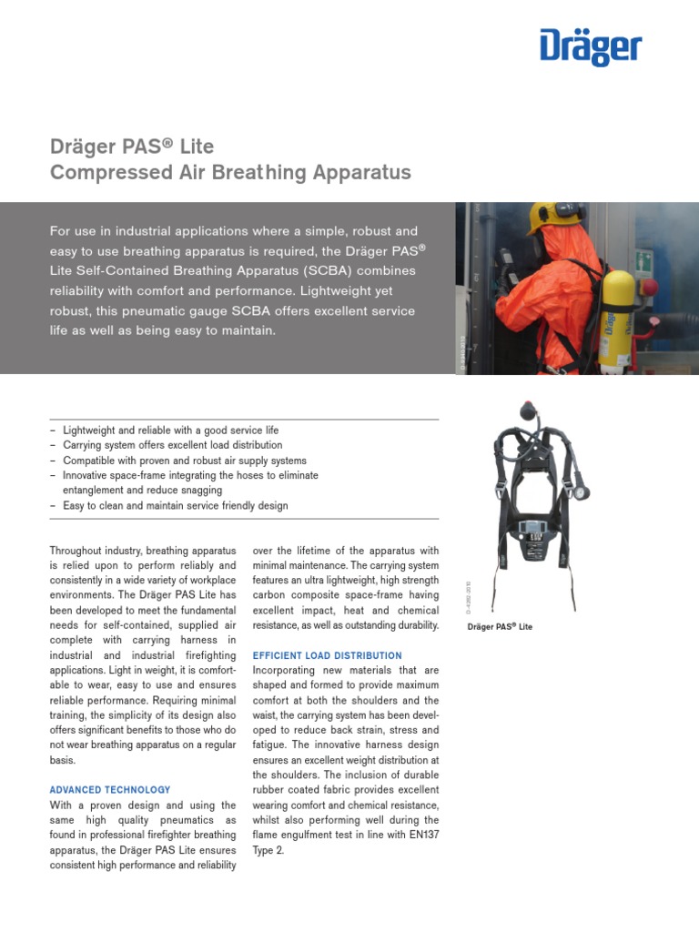 Drager Paslite Ba Set | PDF | Mechanical Engineering | Respiration