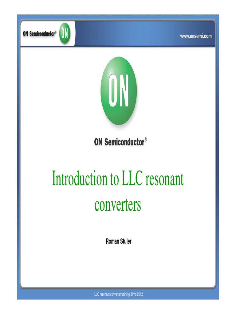 Introduction To LLC Resonant Converters (PDFDrive) | PDF