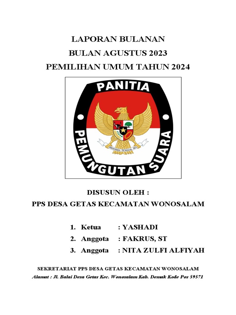 Agustus - Laporan Bulanan Pps Desa Getas | PDF