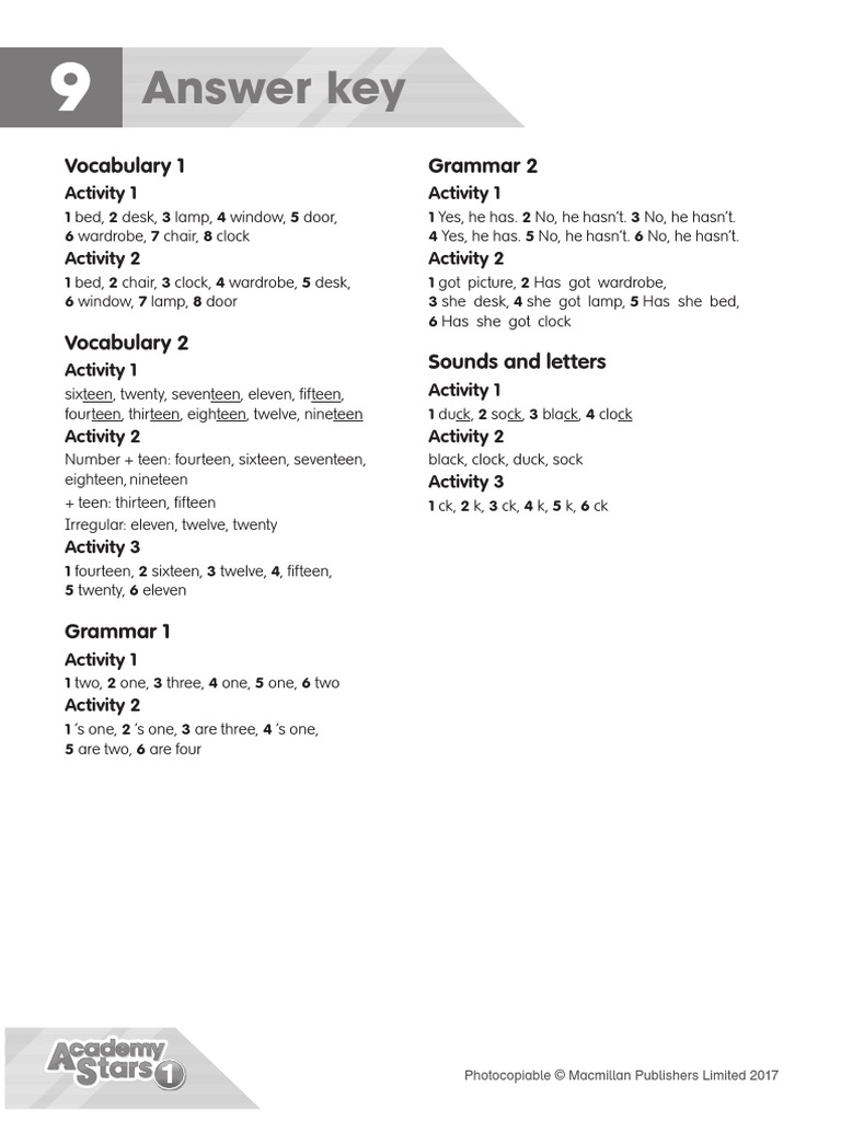 AS - TRC1 - U9 - Answer Key | PDF
