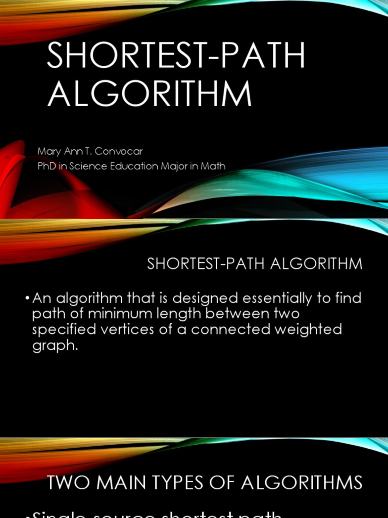 4shortest Path Algorithm Report Convocar Ma Pdf Combinatorics Applied Mathematics 