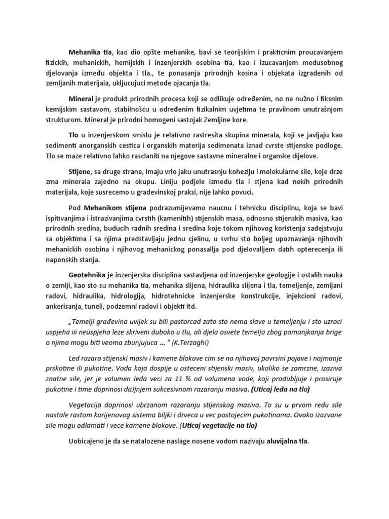 Mehanika Tla - Skripta | PDF
