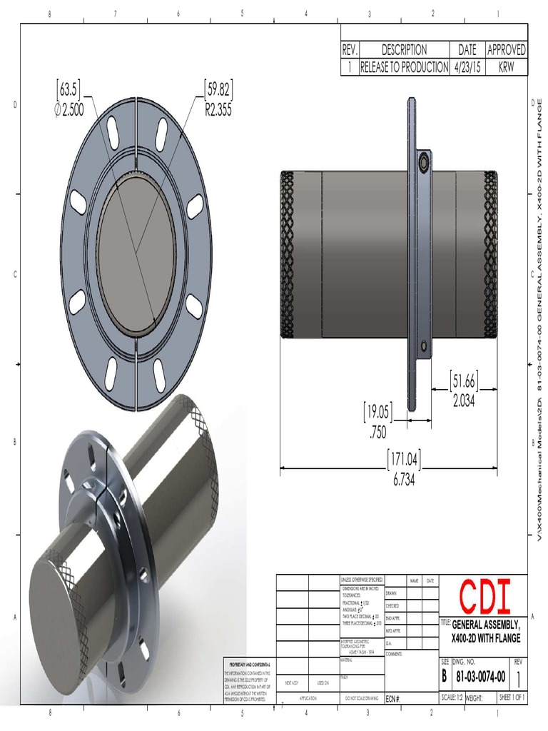 Honda X400-2D Flange Assembly Drawing | PDF | Mechanical Engineering