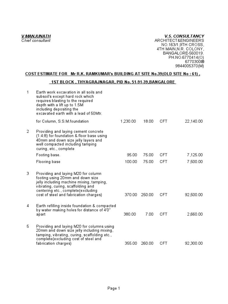 Actual Estimate 1 | PDF | Tile | Wall