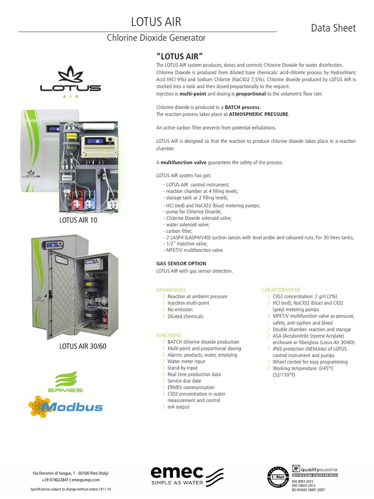 LOTUS AIR Eng | PDF | Chlorine | Hydrochloric Acid
