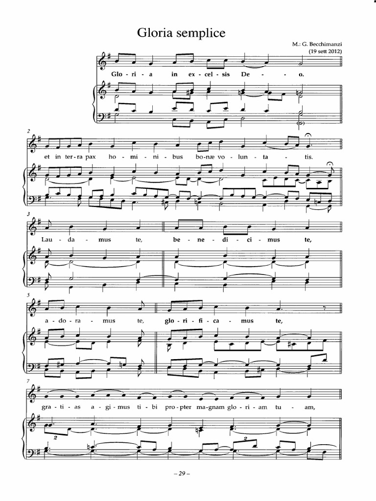 Gloria Semplice | PDF
