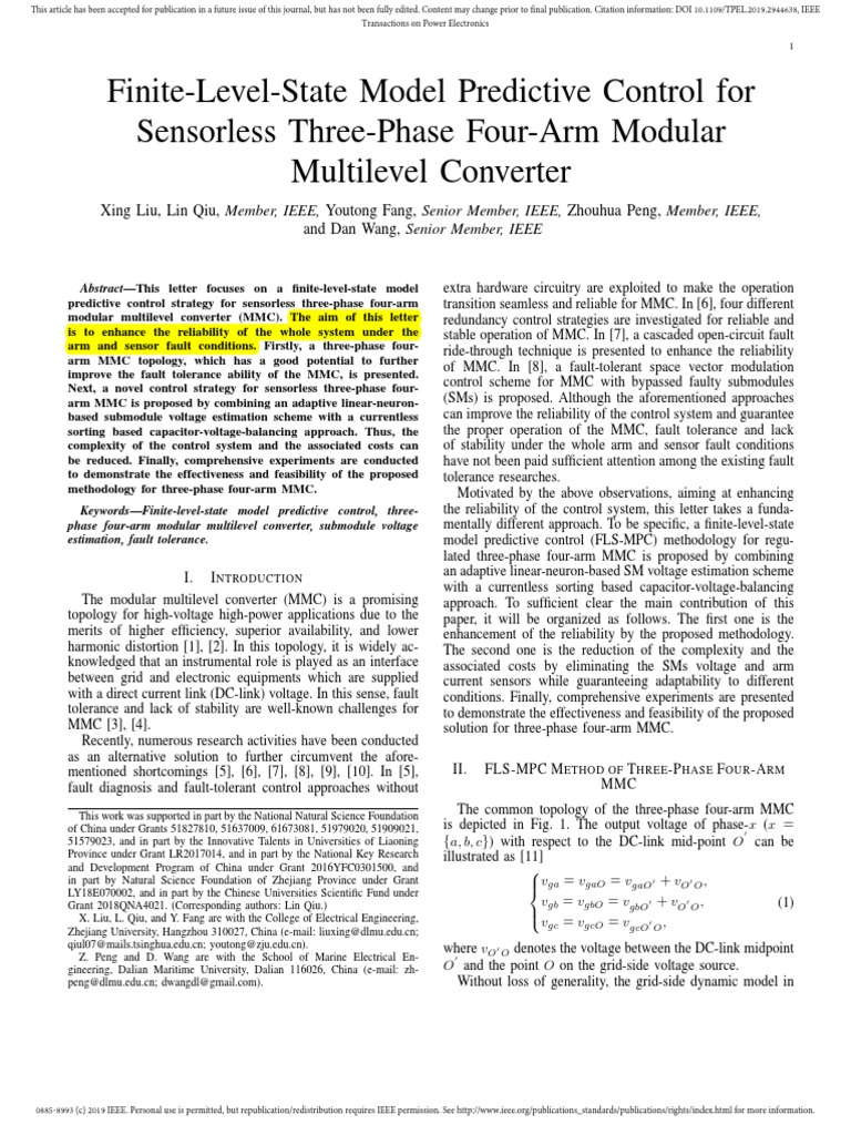 MPC Sensorless | PDF