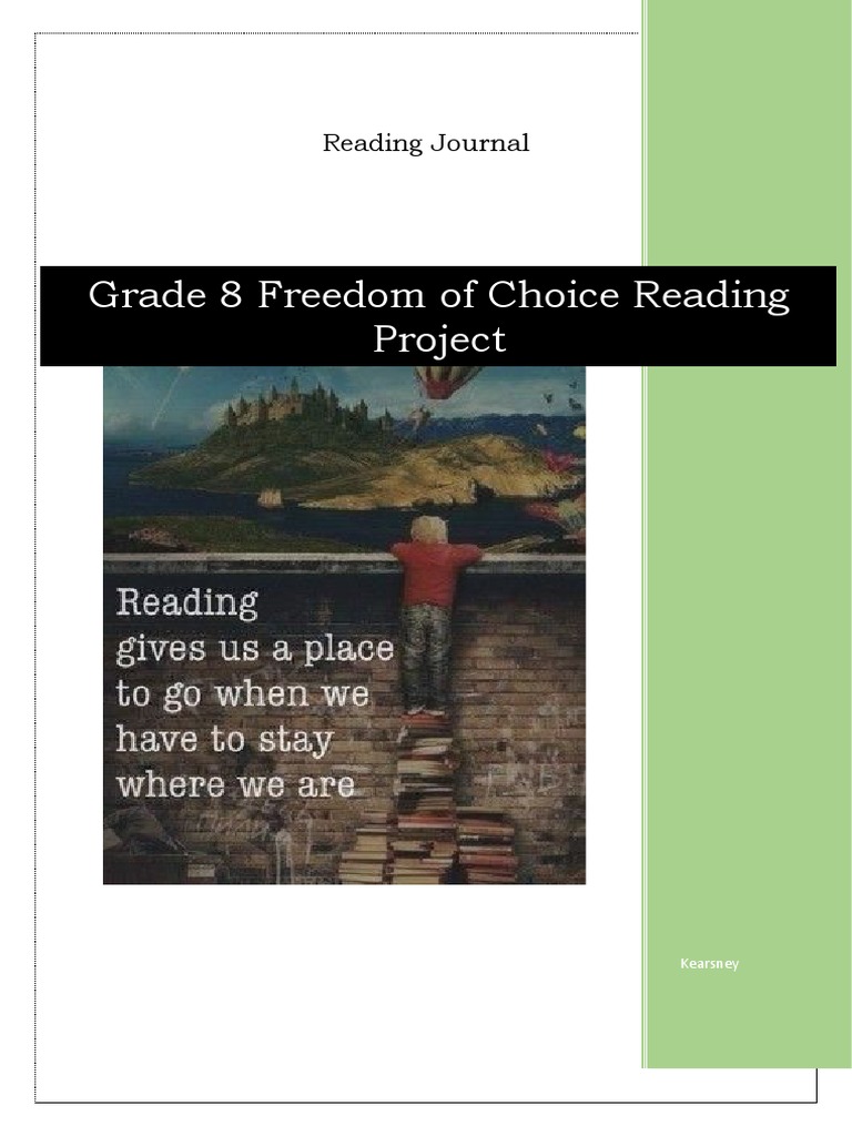 Grade 8 Reading Journal | PDF | Books | Experience