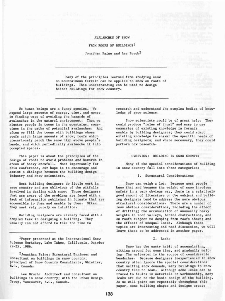 Snow Falling | PDF | Snow | Friction