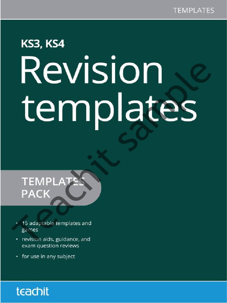 Revision Templates Sample | PDF | Cognition | Intelligence