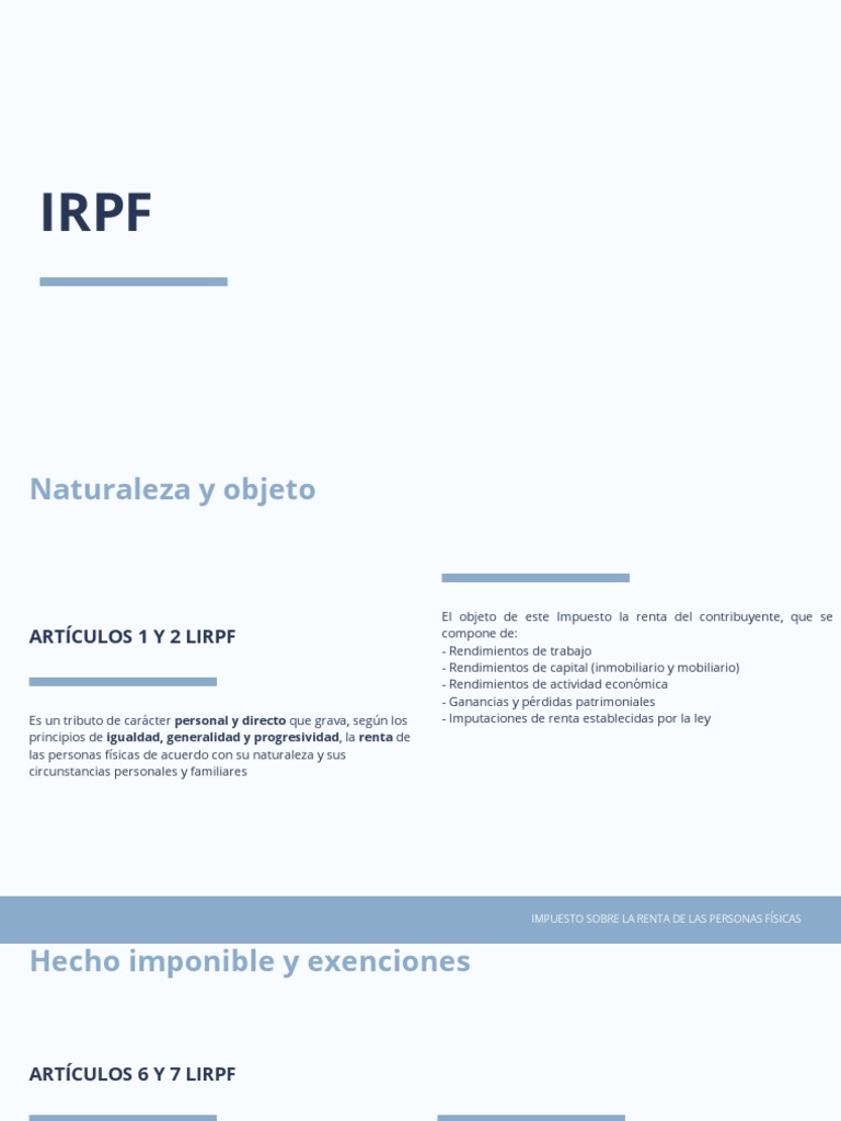 Irpf I | PDF | Impuestos | Gobierno
