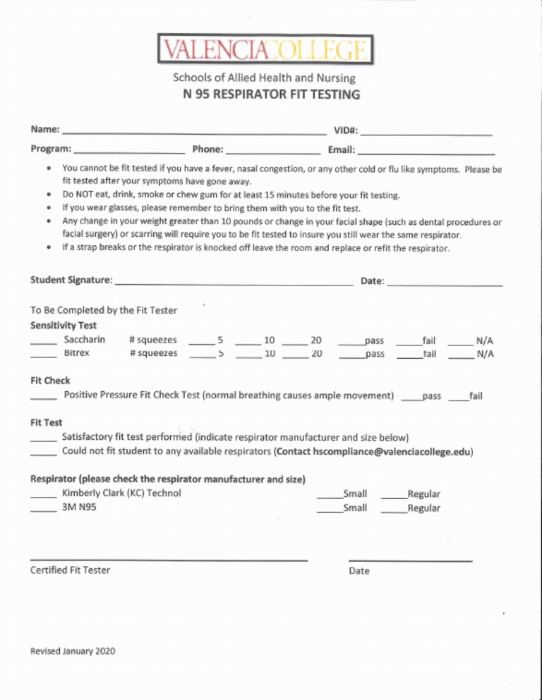 Fit_Testing_Form | PDF