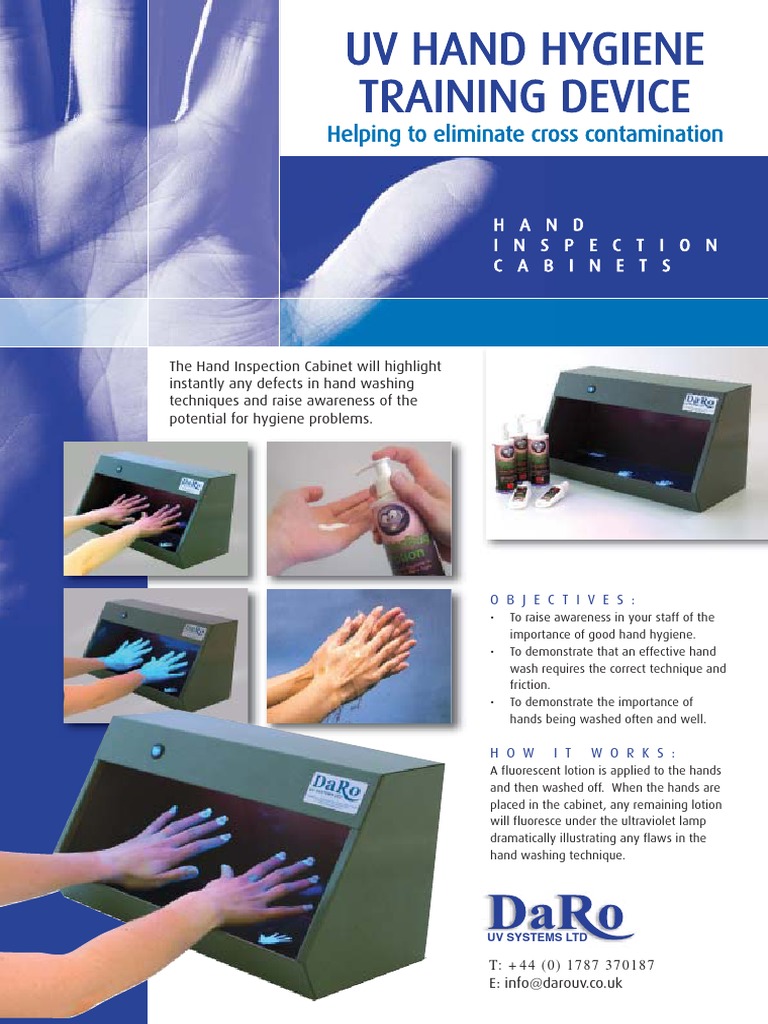 Daro Uv Uv Hand Inspection Cabinet Instruction Manual 1 | PDF | Ultraviolet | Hand Washing