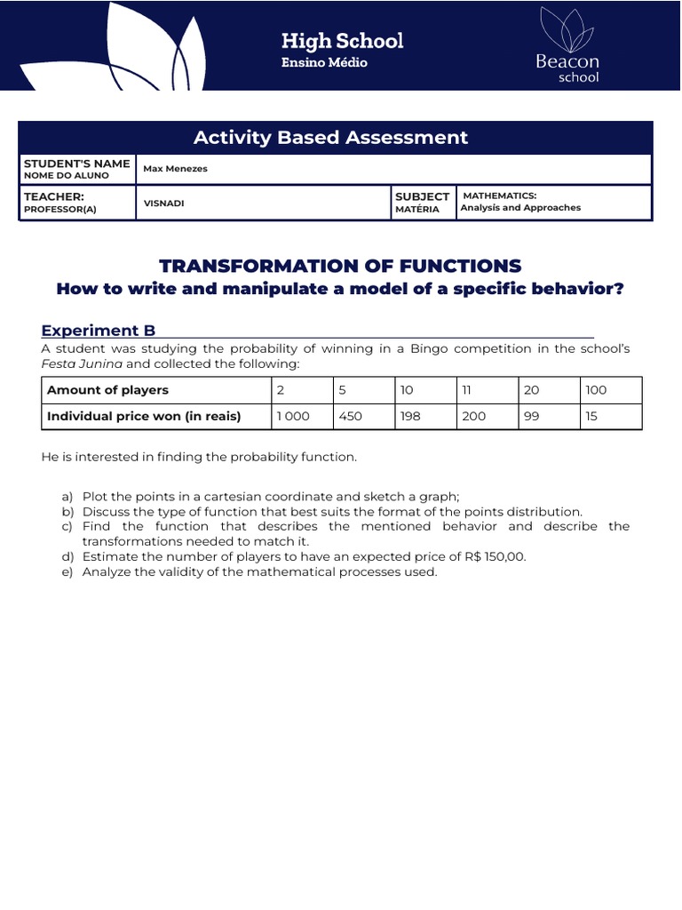 Aba 2 | PDF | Function (Mathematics) | Cartesian Coordinate System