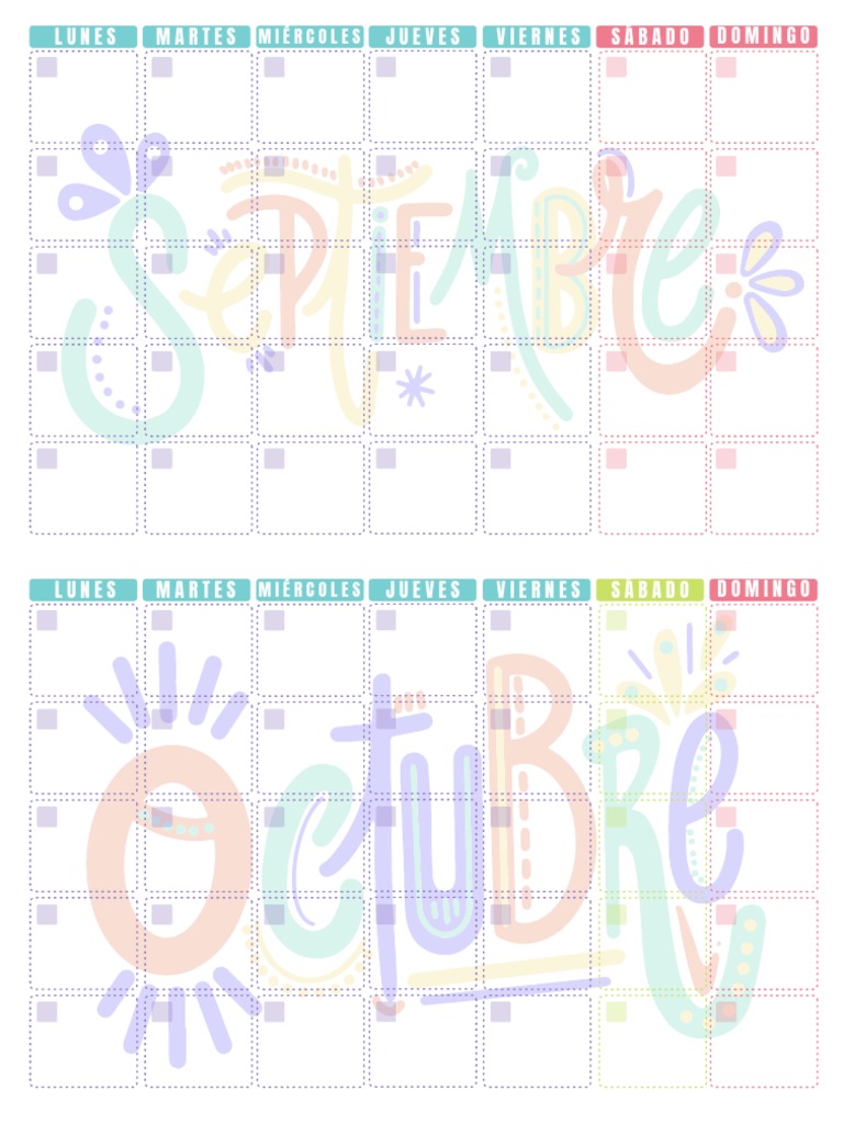 Pretty Rainbow January 2023 Sunday Start Monthly Calendar | PDF