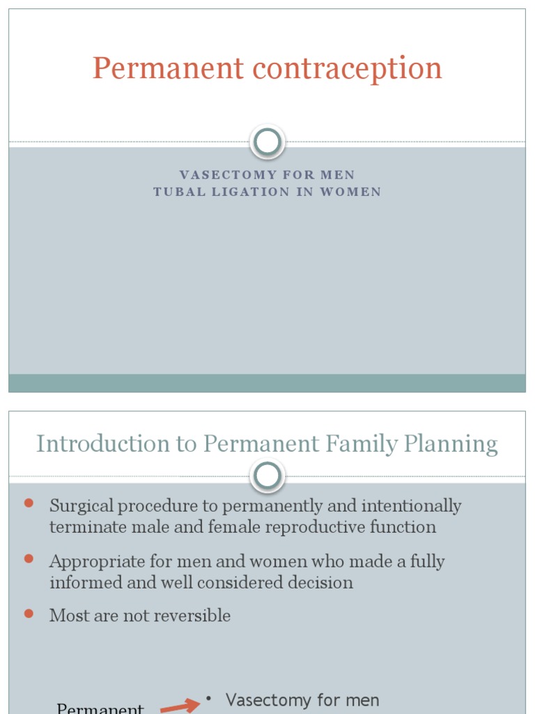 Permanent Contraception | PDF