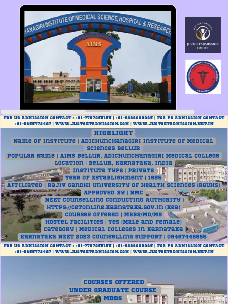 AIMS Bellur Admission Guide 2023 | PDF