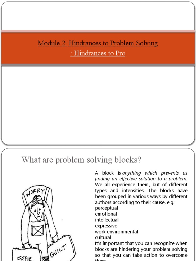 BS 309 Module 2 Barriers To Problem Solving | PDF | Decision Making | Thought