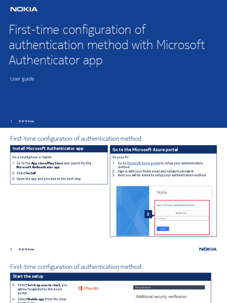 UserGuide First Time Authentication Configuration Auth App | PDF ...