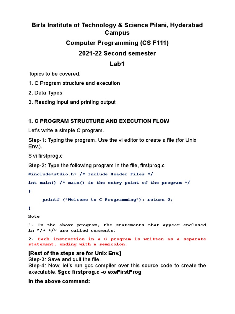 Basics | PDF | Integer (Computer Science) | C (Programming Language) Basics | PDF | Integer (Computer Science) | C (Programming Language)