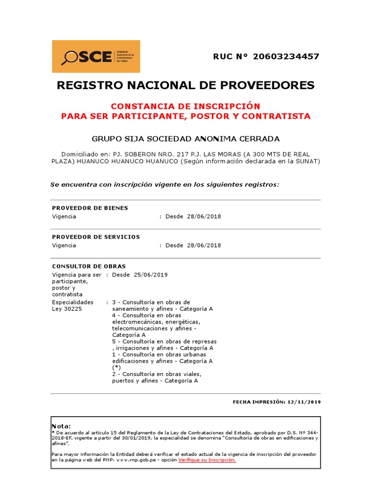 Constancia Del RNP | PDF