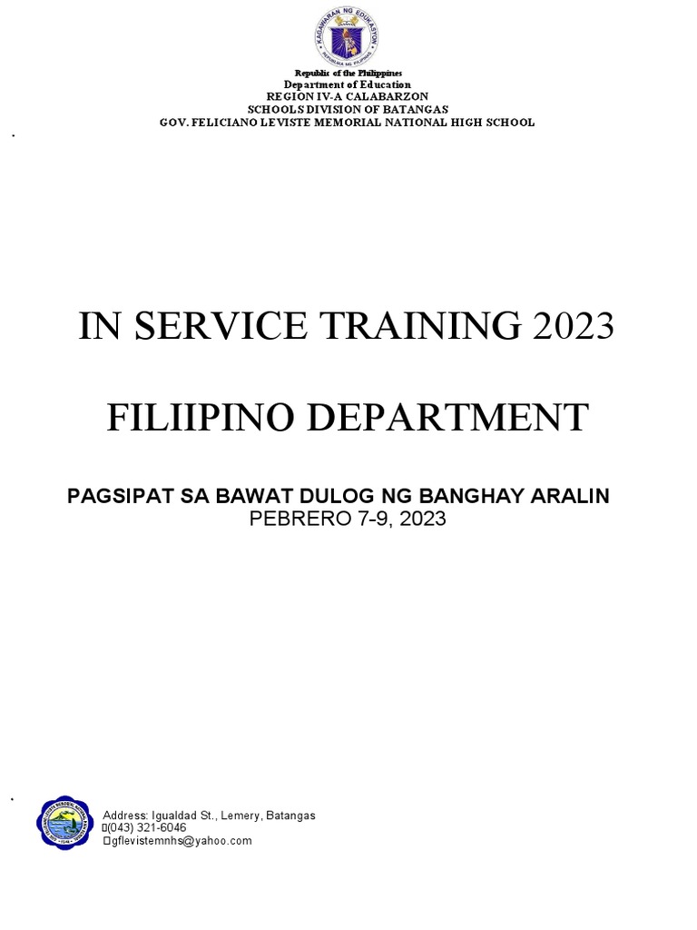 Inset 2023 Filipino | PDF | Southeast Asia | Asia