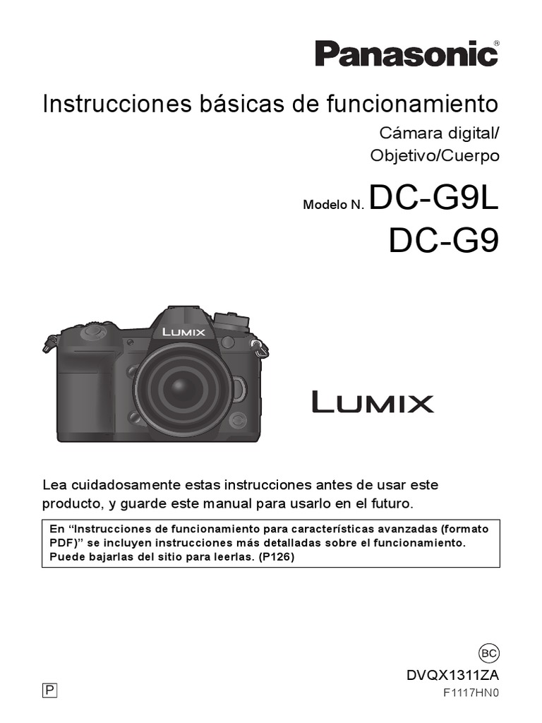 Panasonic G9 Basic Pdf Informática Bienes Manufacturados