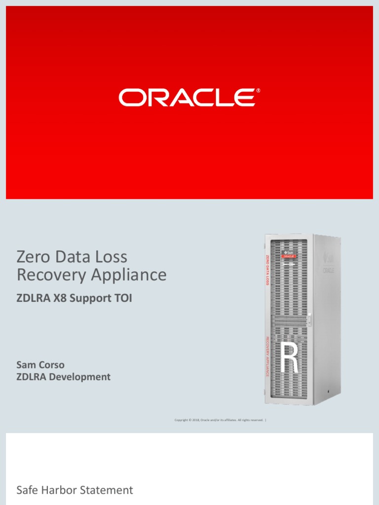 Oracle ZDLRA X8 Software Image | Download Free PDF | All Rights ...