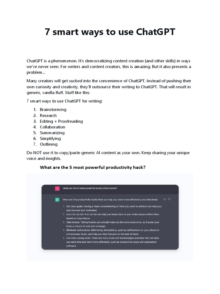 ChatGPT Tips for Content Creators | PDF | Art | Computers