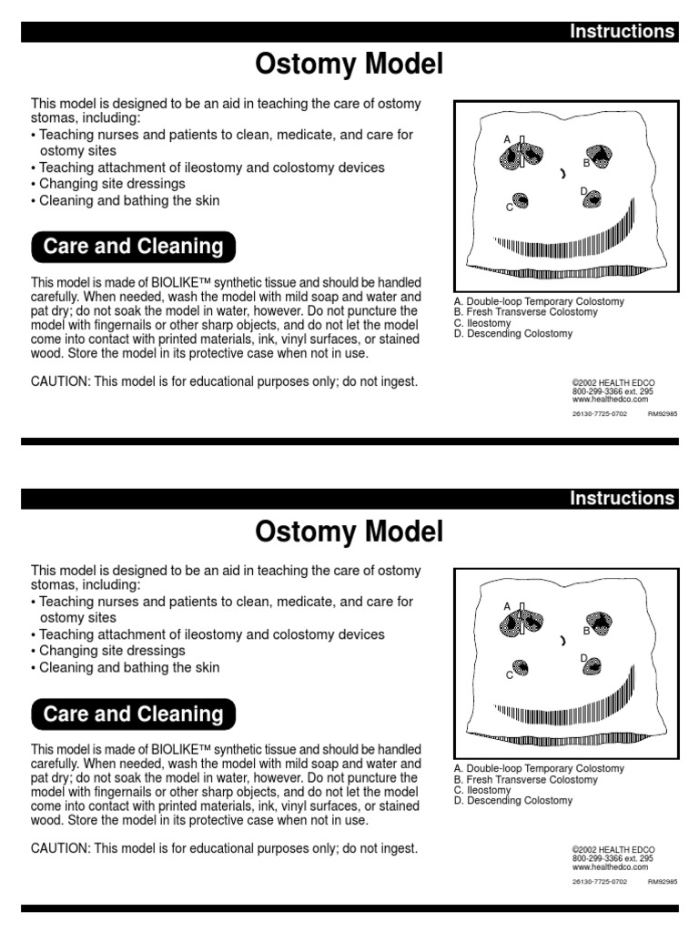 Ostomy Model: Care and Cleaning | Download Free PDF | Surgery | Medical ...