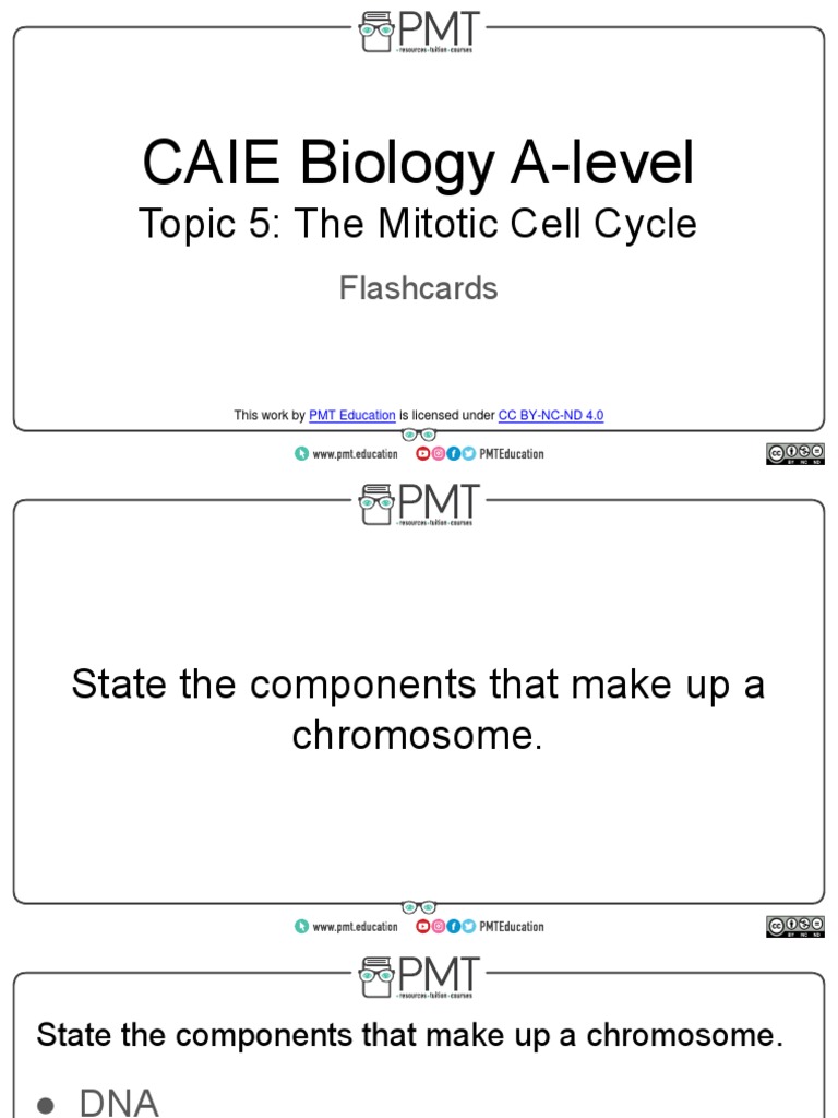 Flashcards - Topic 5 The Mitotic Cell Cycle - CAIE Biology A-Level ...