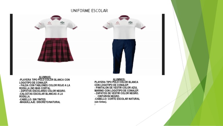 Uniforme Del Nuevo Ciclo Escolar 2023conalep | PDF