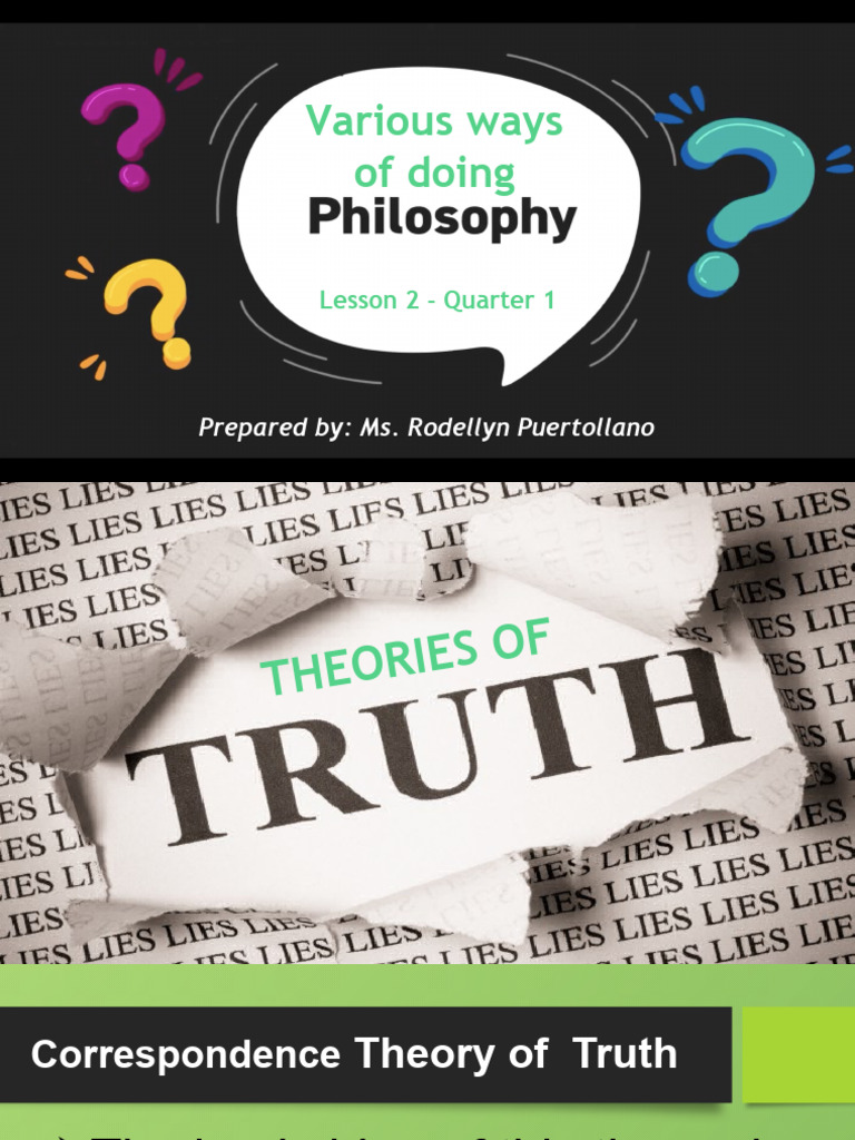 Lesson 2 Philosophy | PDF | Truth | Theory