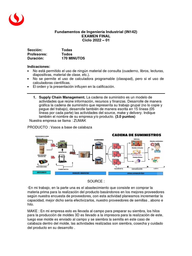 Examen Final | PDF | Business | Economias