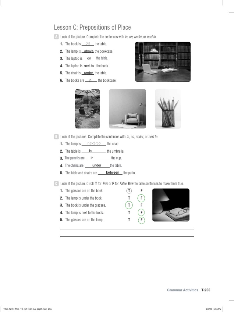 World English 3e Level Intro Grammar Activities Unit 3 Lesson C | PDF | Language Arts ...