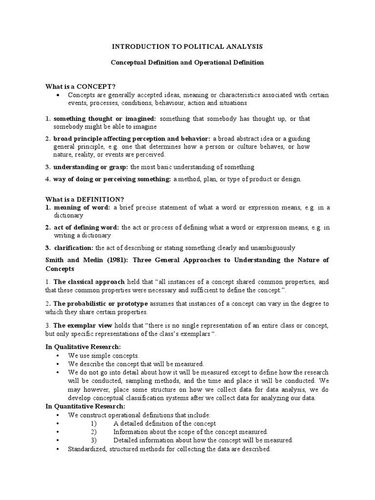 Conceptual Definition Write-Up | PDF