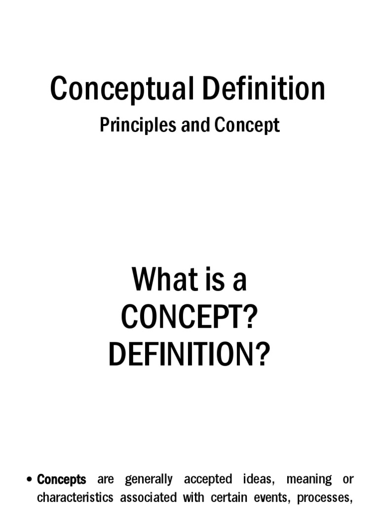 Conceptual Definition | PDF