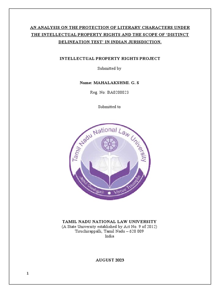 IPR Project | PDF | Copyright | Intellectual Property