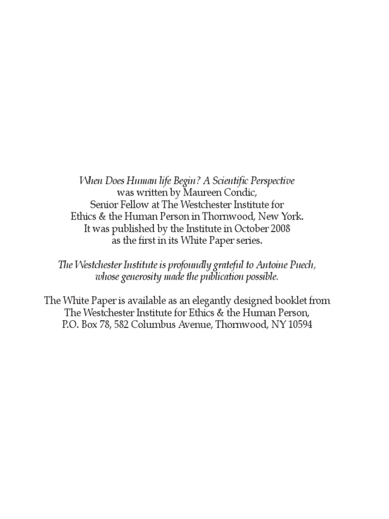 Where Does Human Life Begin | PDF | Fertilisation | Cell Nucleus