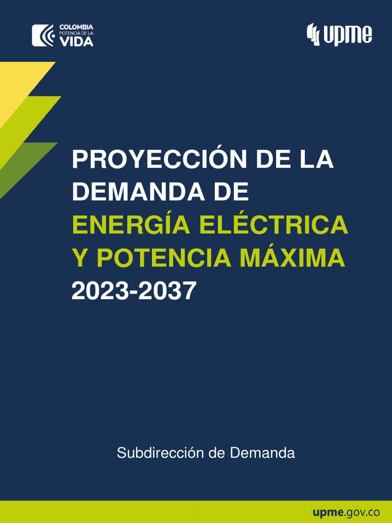 UPME Proyeccion Demanda 2023-2037 VF2 | PDF | Planificación | Economias