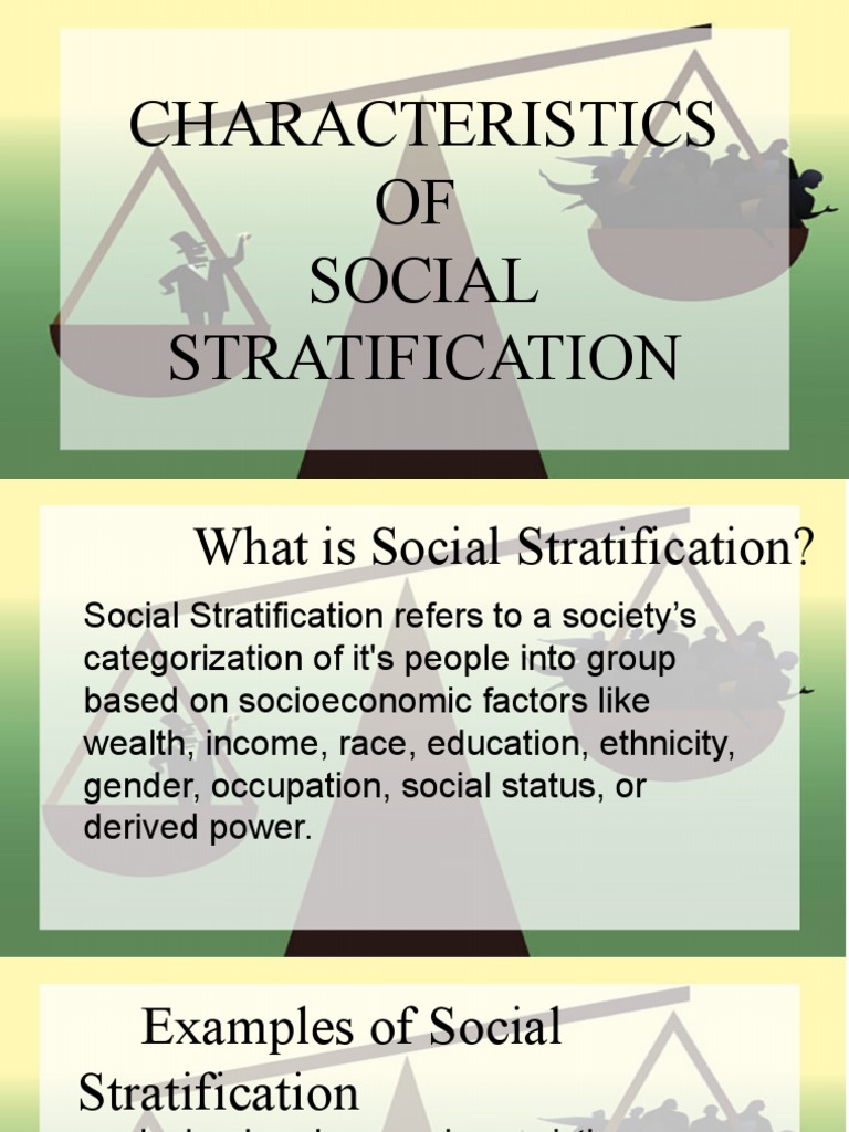 Characteristics Social Stratification | PDF | Social Stratification ...