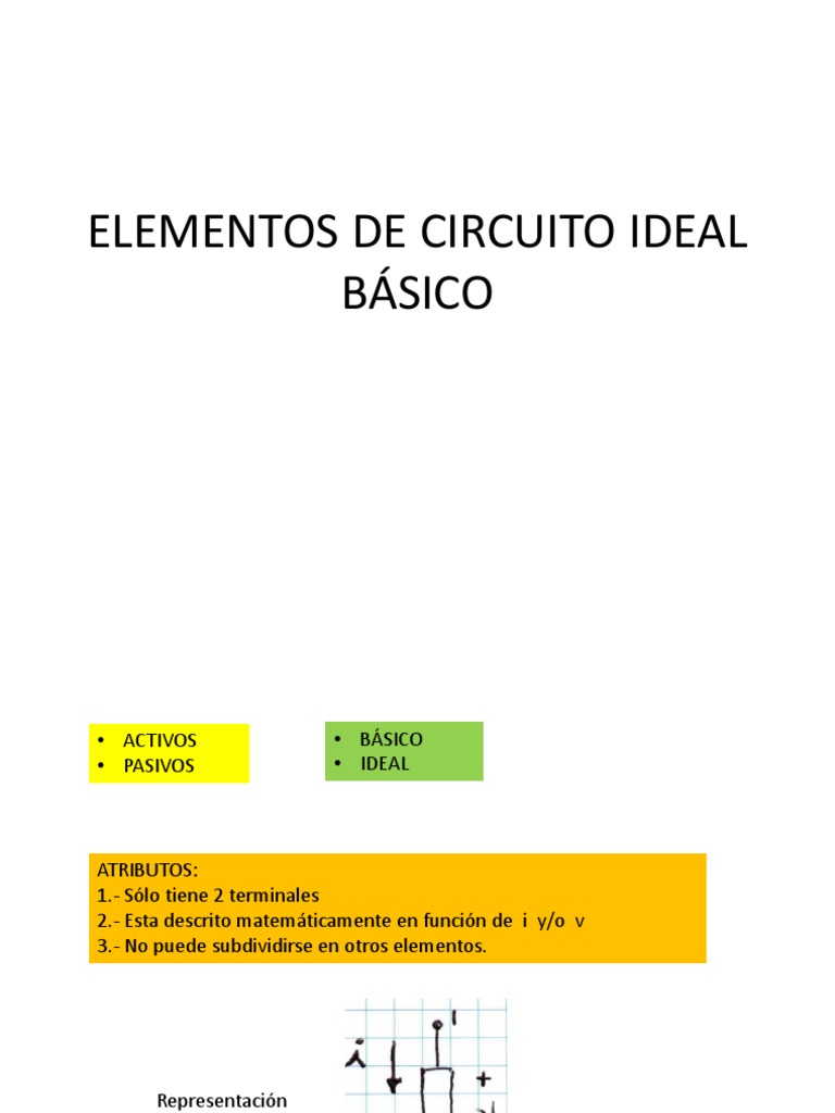 Elementos Del Circuito Ideal Básico | PDF
